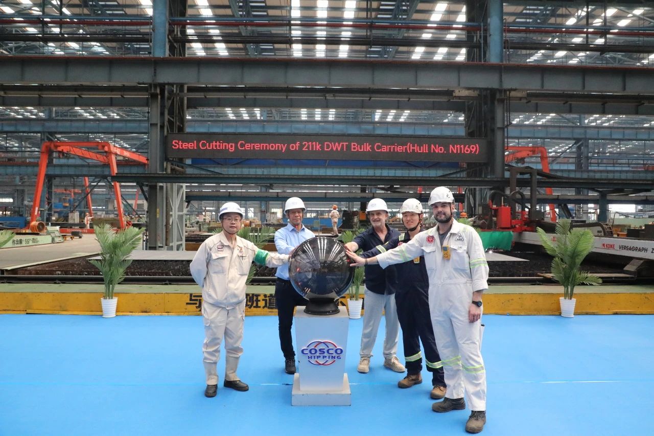 TMS DRY首制21.1万吨散货船顺利开工